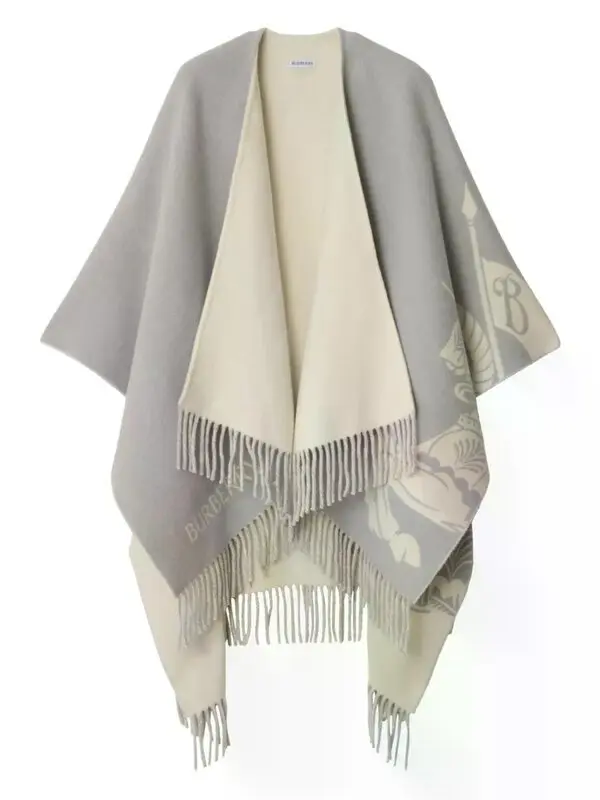 Burberry Wool Blend Scarf - Grey