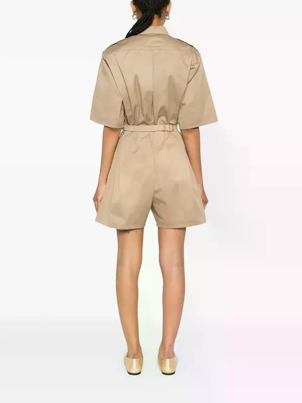 Prada Belted Playsuit - Brown