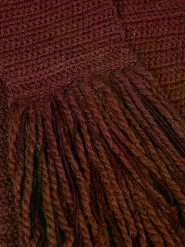 Etro Alpaca-wool Fringed Scarf - Red