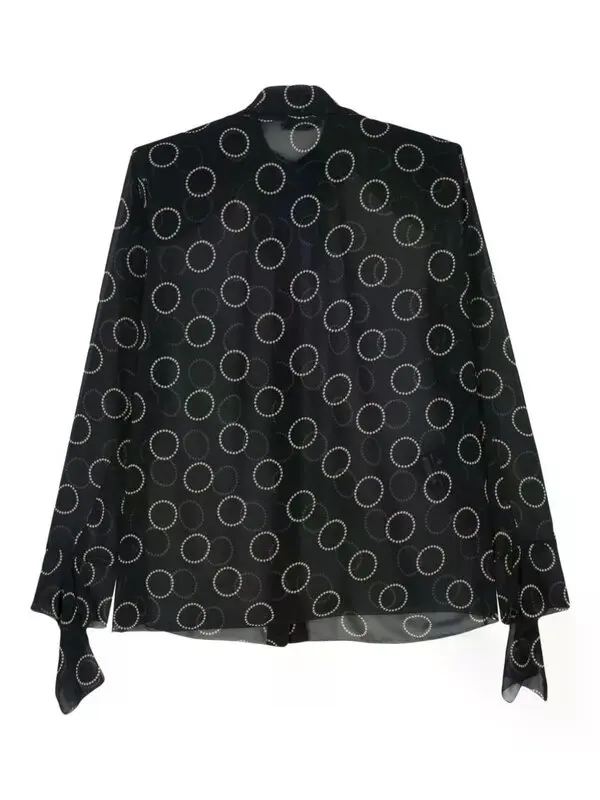 Prada Graphic-print Semi-sheer Shirt