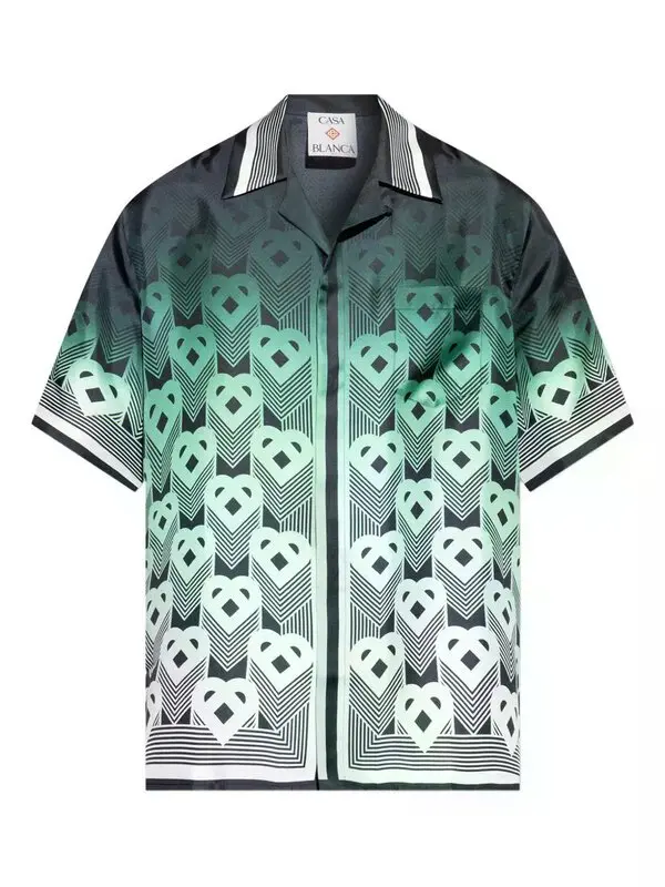 Casablanca Monogram Gradient Silk Shirt