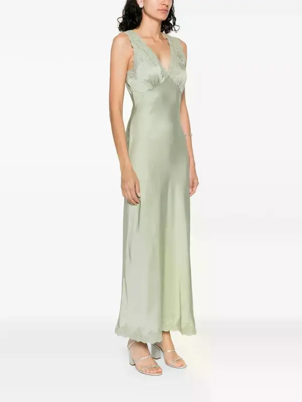 Twist & Tango Zoe Satin Maxi Dress In Green - 61% Off | Editorialist