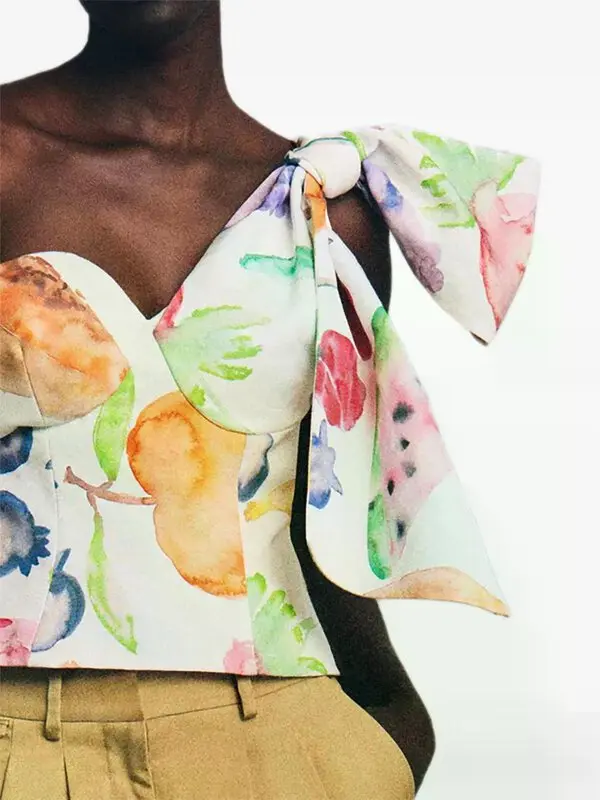 Rosie Assoulin Fruit-print Bow Top