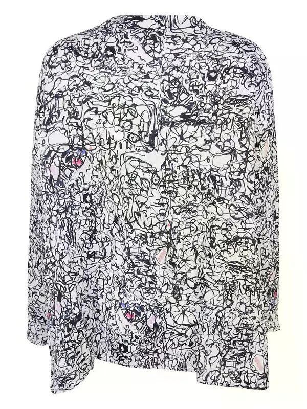 DANIELA GREGIS Scribble-print Silk Blouse