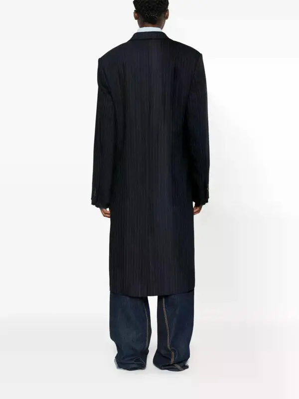 Miu Miu Single-breasted Pinstripe Coat