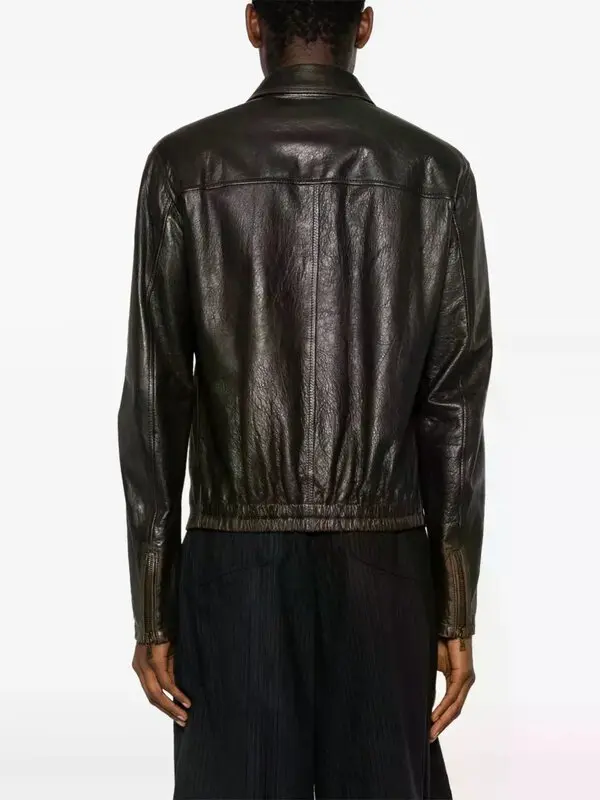 Prada Leather Shirt Jacket - Brown | Editorialist
