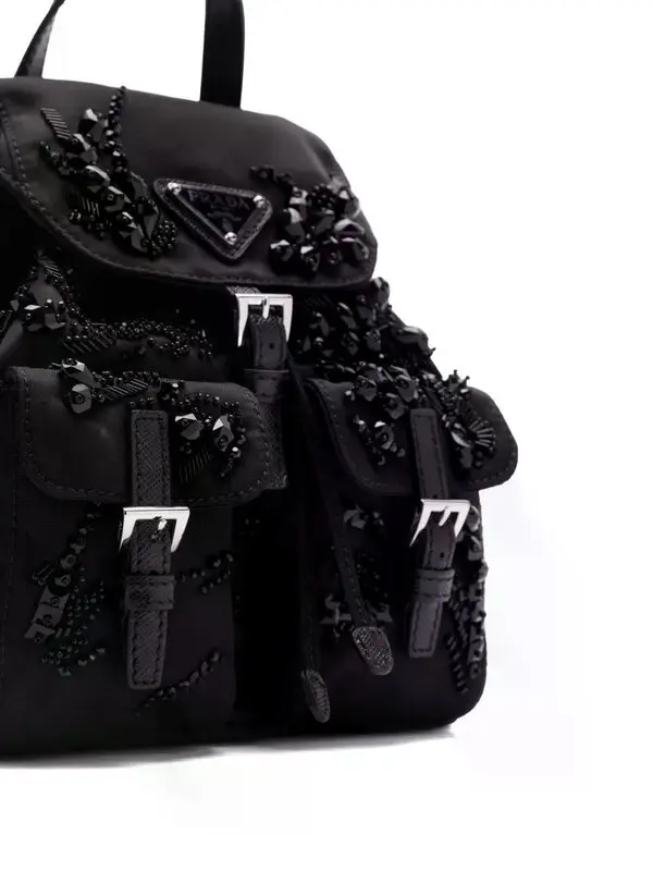 Prada Enamel Triangle-logo Backpack
