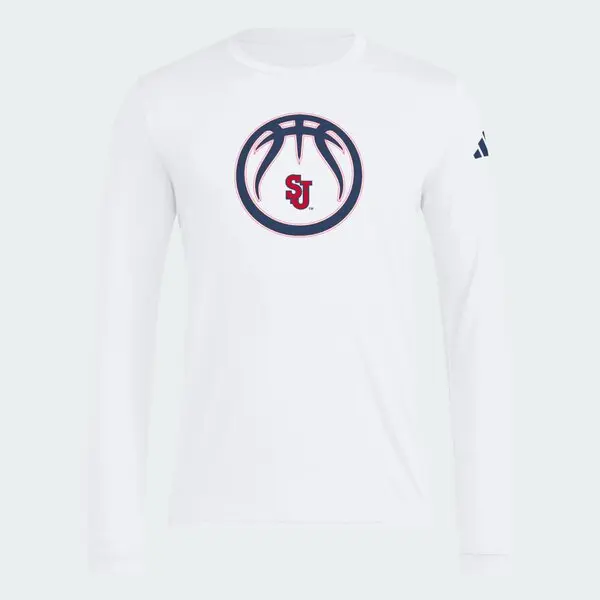 Adidas St. John’s Red Storm Pregame Tee - White / Ncaa-stj-733