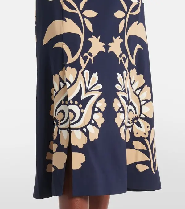 La DoubleJ Buy Me A Martini Floral Satin Midi Dress - Multicoloured