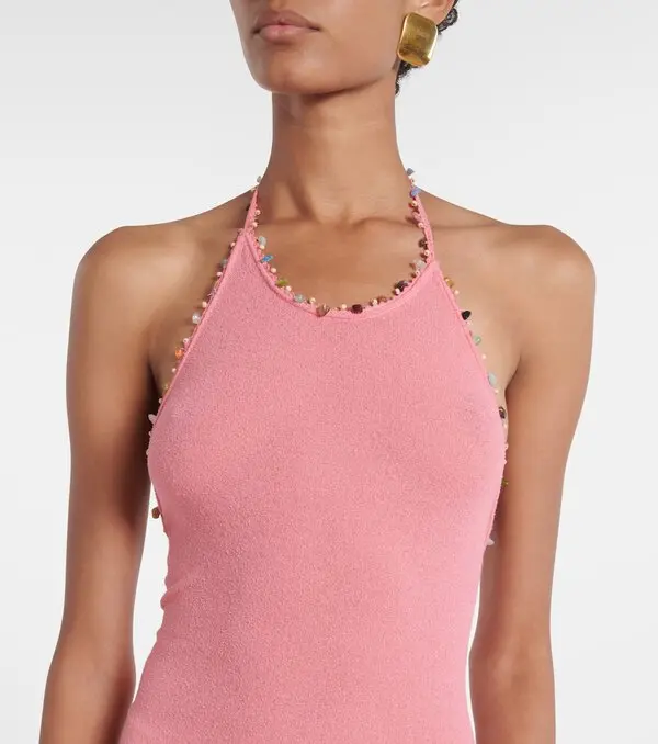 Christopher Esber Beach Quartz Embellished Maxi Dress