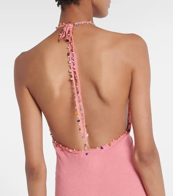 Christopher Esber Beach Quartz Embellished Maxi Dress