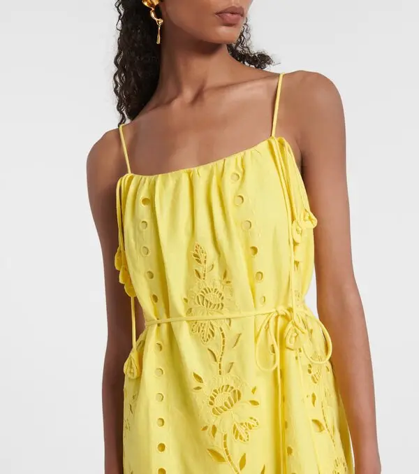 Buy Farm Rio Flowers Richelieu Sleeveless Maxi Dress - Yellow At 50% Off |  Editorialist