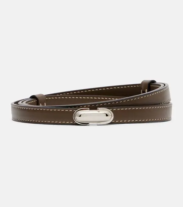 Savette Symmetry Leather Belt - Brown