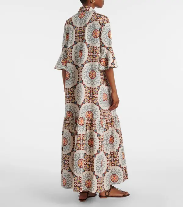 La DoubleJ Artemis Printed Cotton Poplin Shirt Dress - Multicoloured