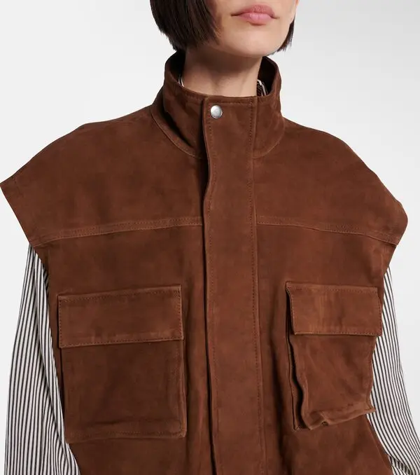THE FRANKIE SHOP Turin Oversized Suede Jacket