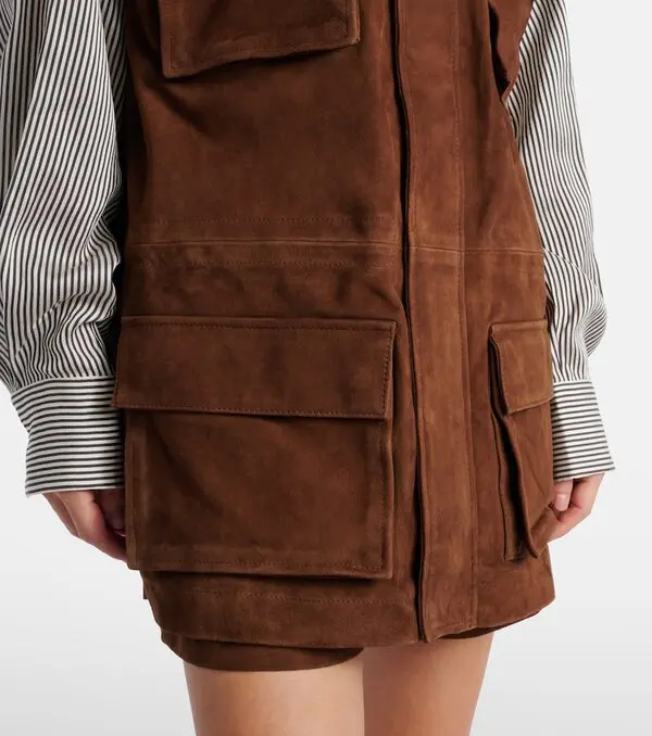THE FRANKIE SHOP Turin Oversized Suede Jacket