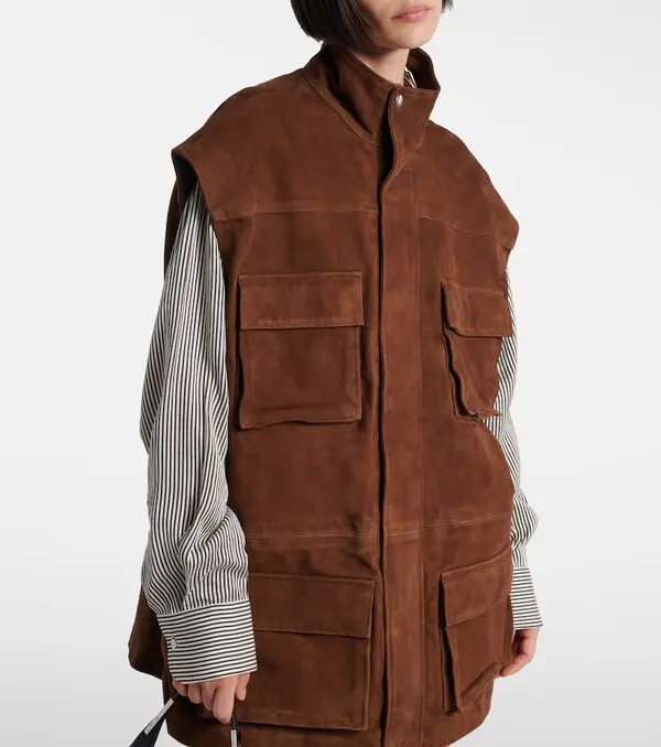 THE FRANKIE SHOP Turin Oversized Suede Jacket