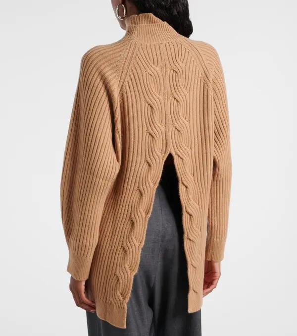Max Mara Alcazar Wool And Cashmere Turtleneck Sweater - Brown