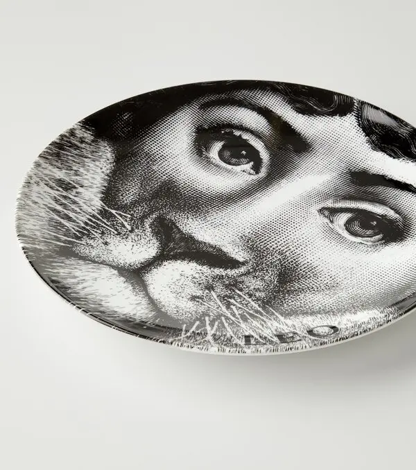 FORNASETTI Tema E Variazioni N.352 Leo Wall Plate - Black