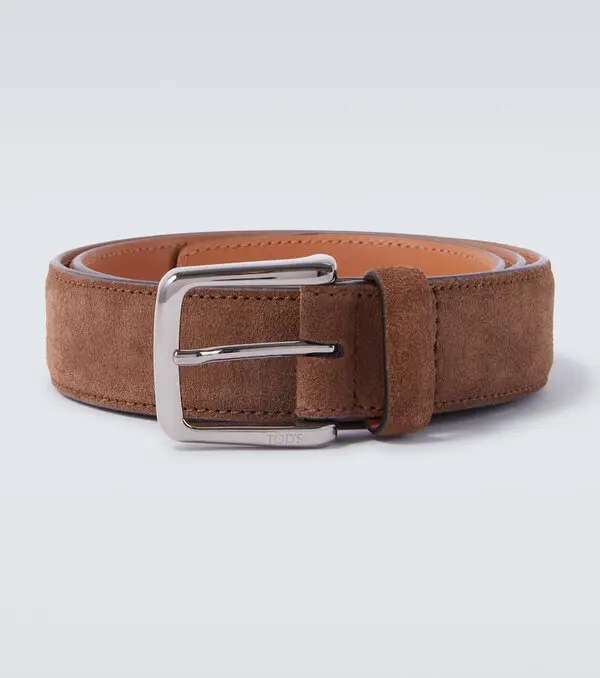 TOD'S Suede Belt - Brown