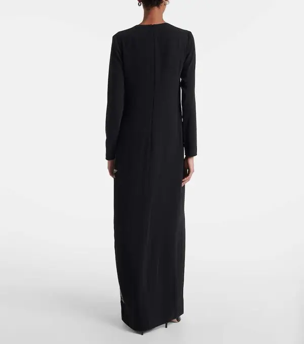 Costarellos Vita Beaded Crêpe Gown