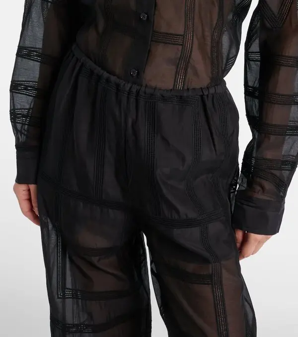 TOTEME Cotton And Silk Voile Wide-leg Pants