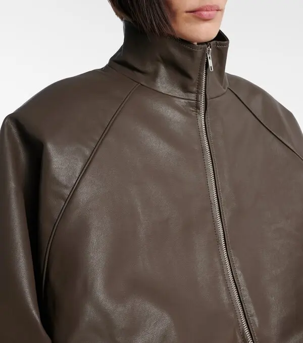 THE FRANKIE SHOP Senta Bomber Jacket - Brown