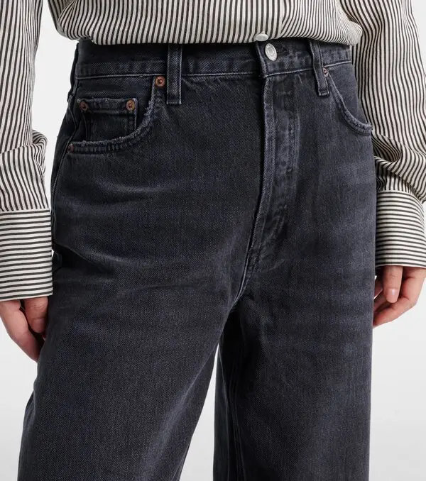AGOLDE Low Slung Baggy Wide-leg Jeans - Black