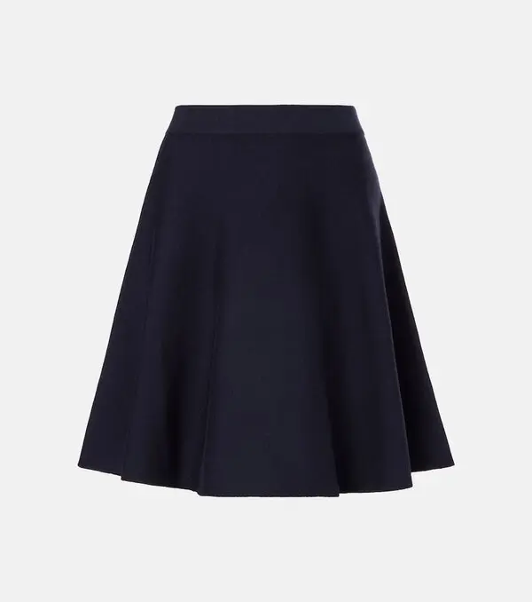 Max Mara Ubalda Virgin Wool Miniskirt - Blue