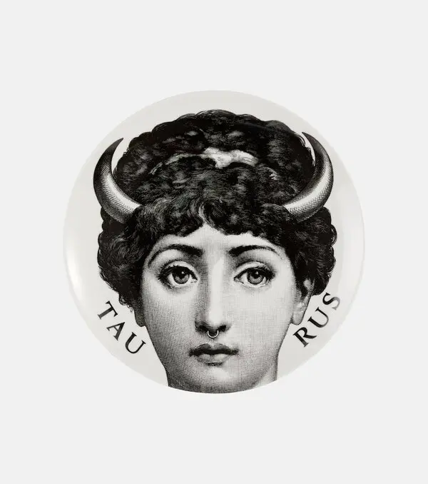 FORNASETTI Tema E Variazioni N.349 Taurus Wall Plate - Black