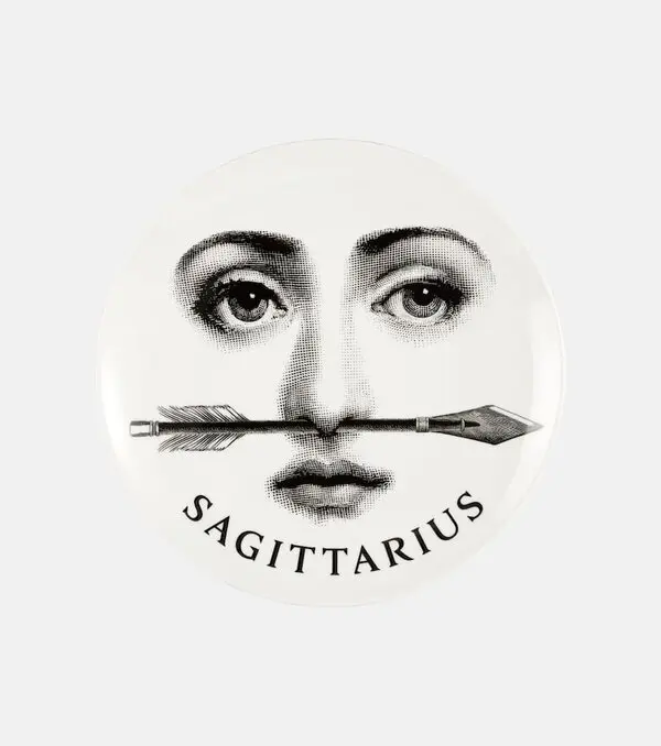 FORNASETTI Tema E Variazioni N.356 Sagittarius Wall Plate - Black