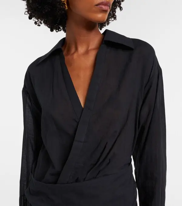 SIR. Azura Ruched Cotton Wrap Dress