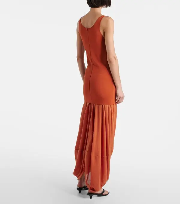 TOTEME Cocoon Jersey Midi Dress - Orange