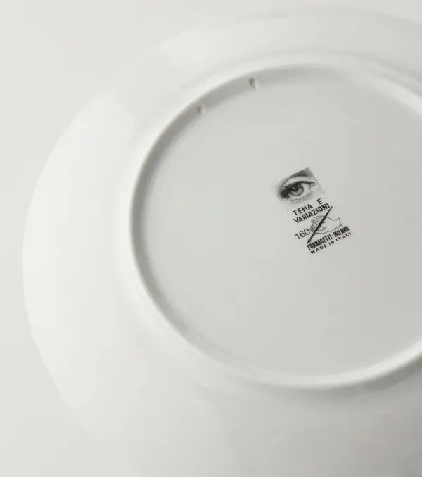FORNASETTI Tema E Variazioni N.160 Porcelain Wall Plate - White