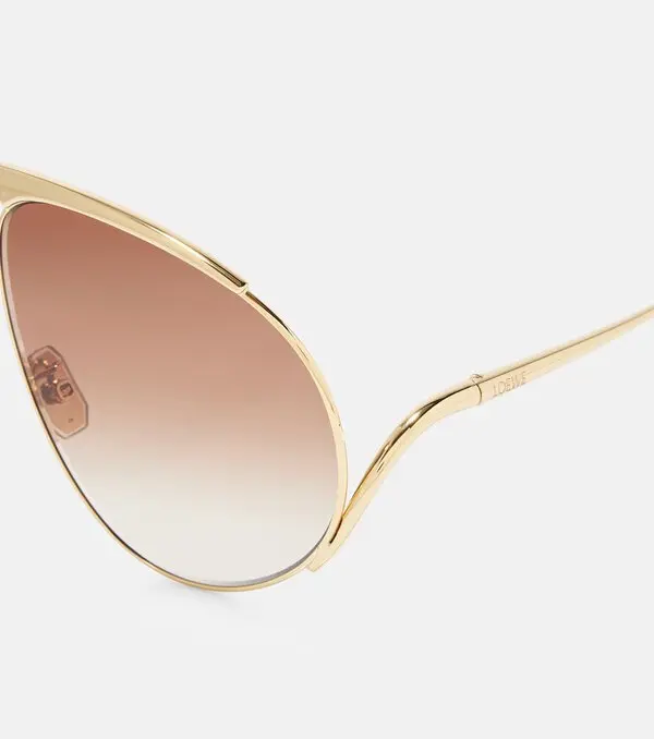 Loewe Hillock Aviator Sunglasses - Gold