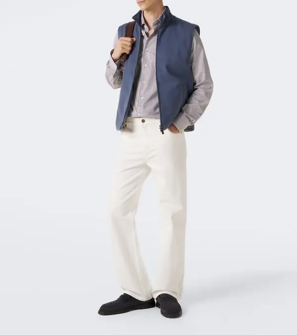 TOD'S Technical Vest With Zip-up Front - Blue