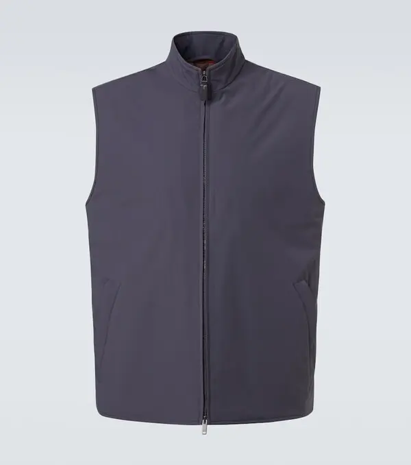 TOD'S Technical Vest With Zip-up Front - Grey