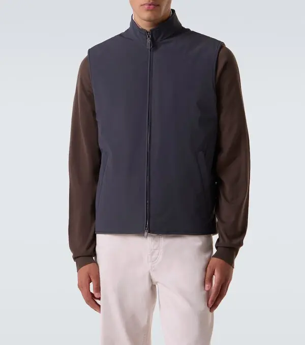 TOD'S Technical Vest With Zip-up Front