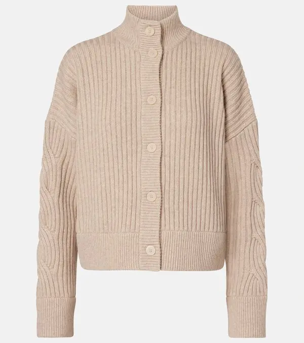 Max Mara Afelio Wool And Cashmere Cardigan - Beige