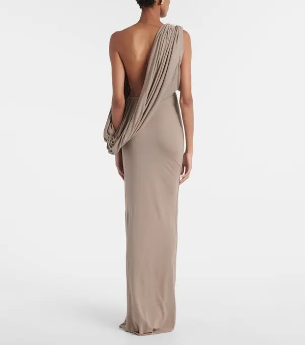 Christopher Esber Aiba Draped One-shoulder Gown - Beige