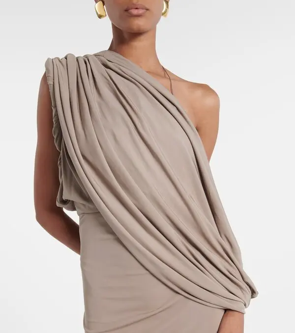 Christopher Esber Aiba Draped One-shoulder Gown - Beige