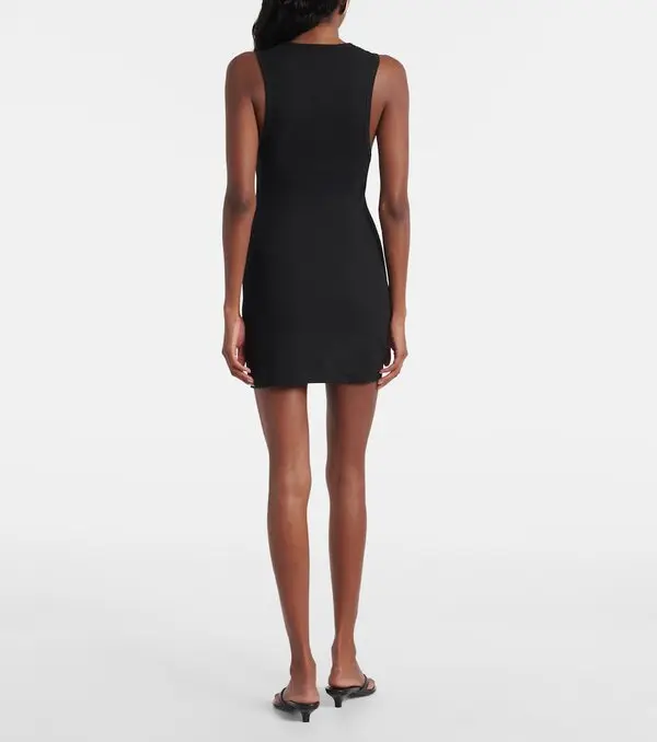 Wardrobe.NYC Racer Cotton-blend Mini Dress