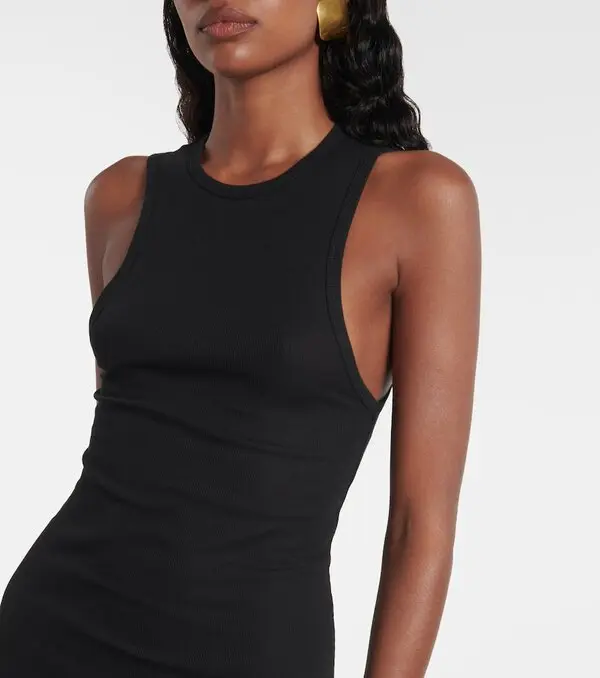 Wardrobe.NYC Racer Cotton-blend Mini Dress
