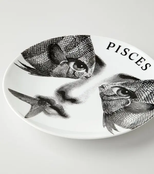 FORNASETTI Tema E Variazioni N.359 Pisces Wall Plate - Black