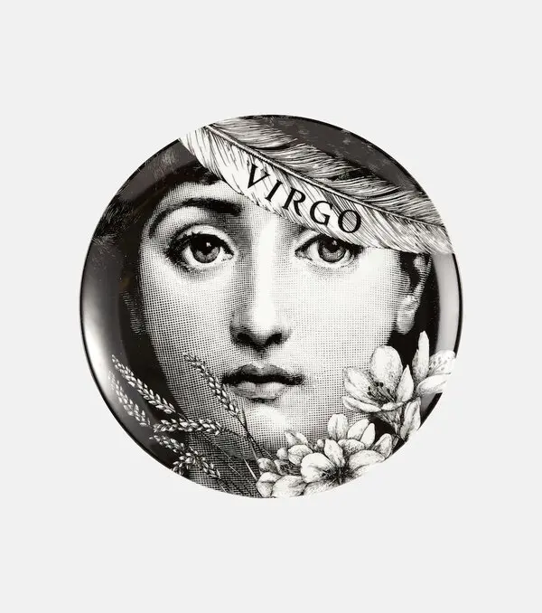 FORNASETTI Tema E Variazioni N.353 Virgo Wall Plate - Black