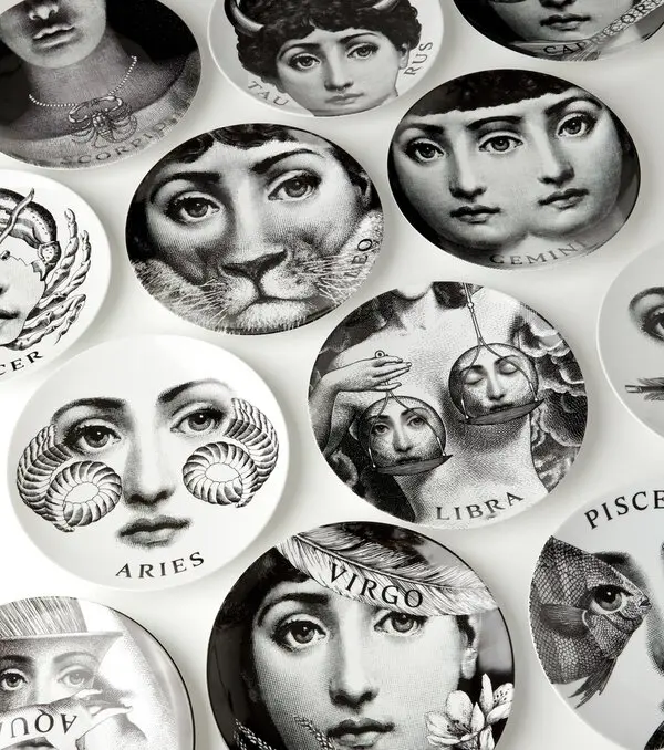 FORNASETTI Tema E Variazioni N.353 Virgo Wall Plate - Black