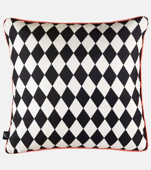 FORNASETTI High Fidelity Silk Cushion