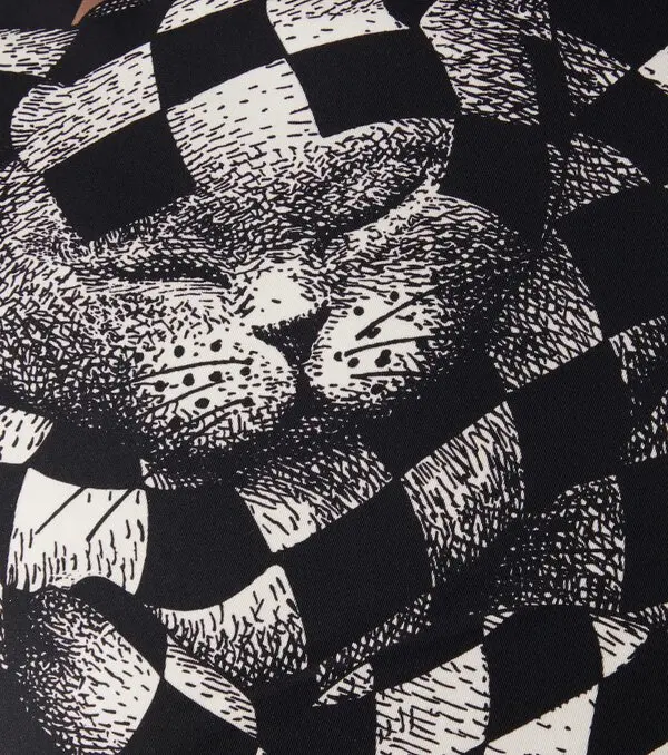 FORNASETTI High Fidelity Silk Cushion