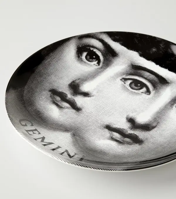 FORNASETTI Tema E Variazioni N.350 Gemini Wall Plate - Black
