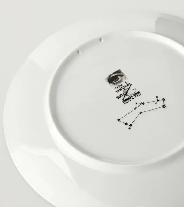 FORNASETTI Tema E Variazioni N.350 Gemini Wall Plate - Black
